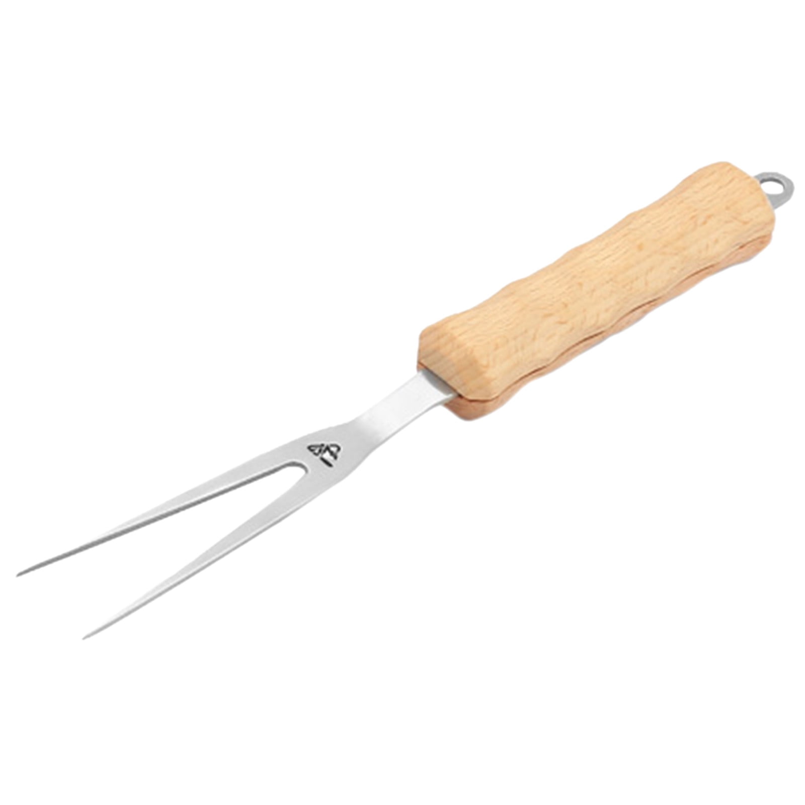 Yuehao Barbecue Fork Outdoor Barbecue Fork Wood Handle Stainless Steel ...