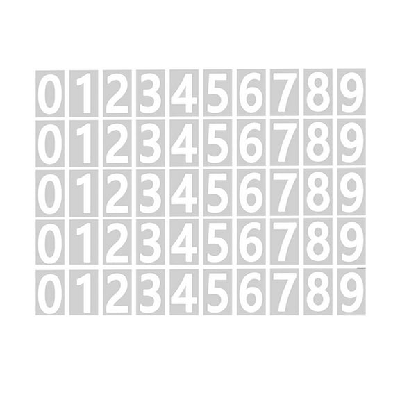 Reflective Numbers Stickers