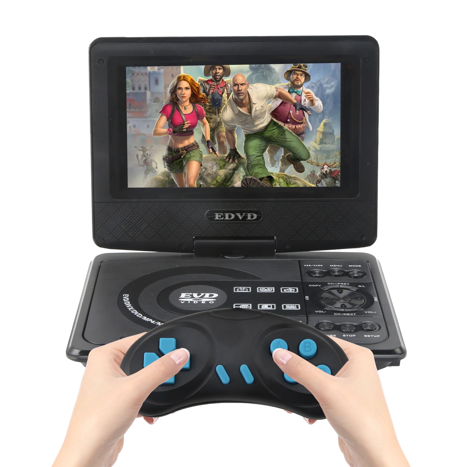 Yuehuam 8" Portable DVD Player for Kids and Car, 7" Swivel HD Screen ...
