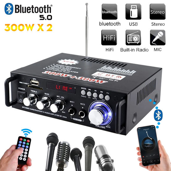 Bluetooth Car Amplifiers in Car Amplifiers - Walmart.com