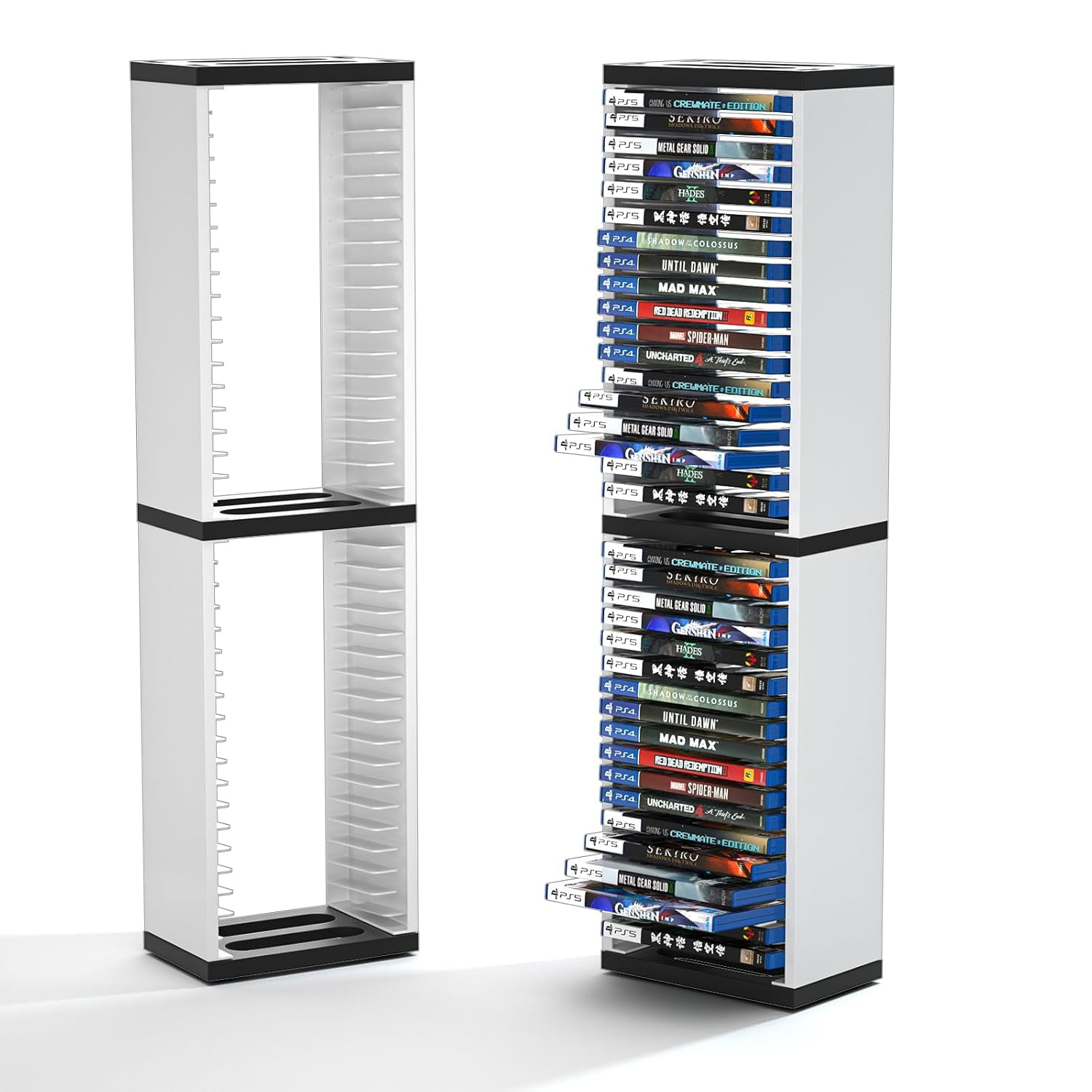 Yuehuam Video Game Storage Tower,36 CD Disc Blu-ray Case,Universal DVD ...