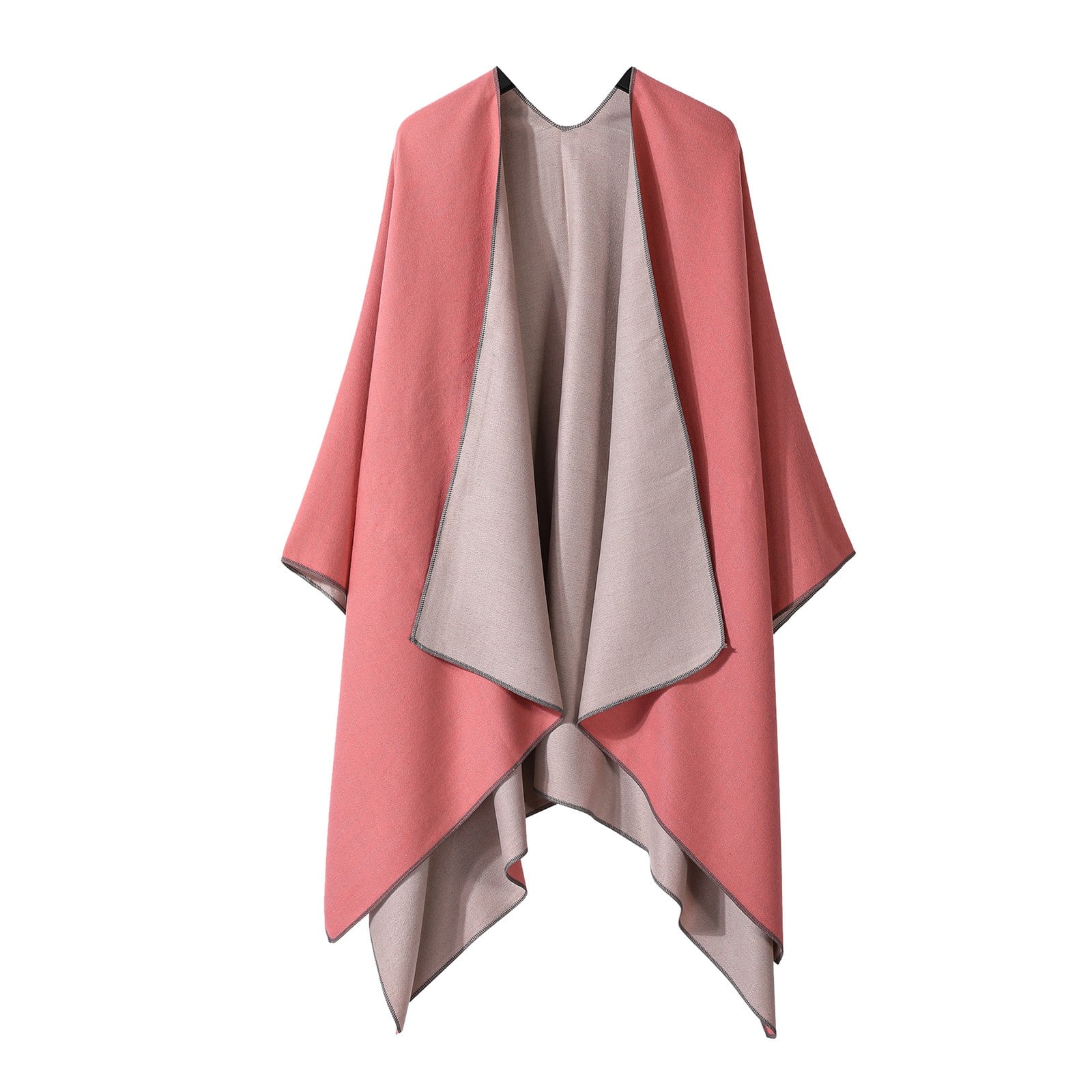 Yuelianxi Autumn Winter Imitation Solid Colored Cloak with Warm Shawl ...