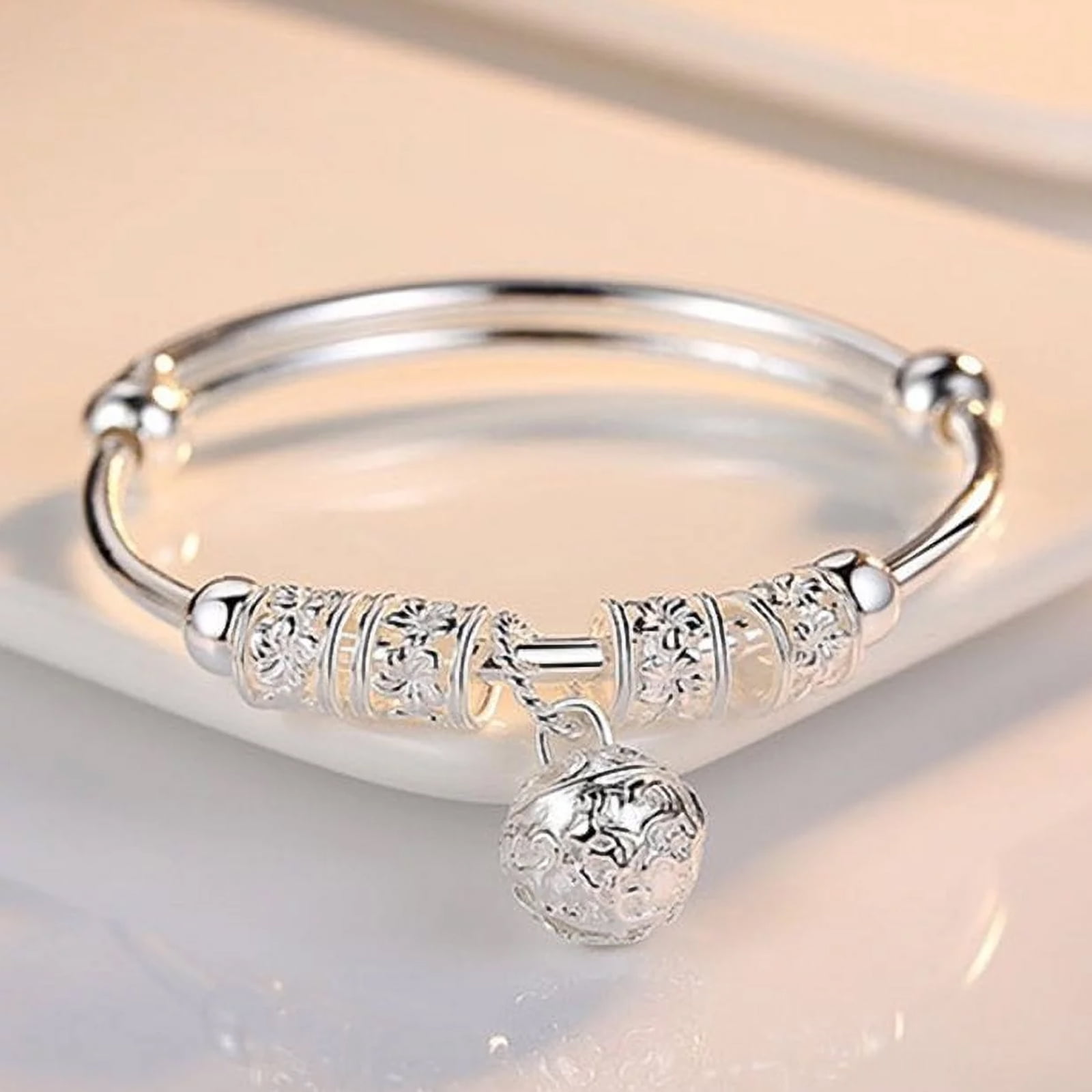 Yuelianxi Women's 925 Sterling Silver Charm Bracelet, Adjustable, Dog Design - Walmart.com