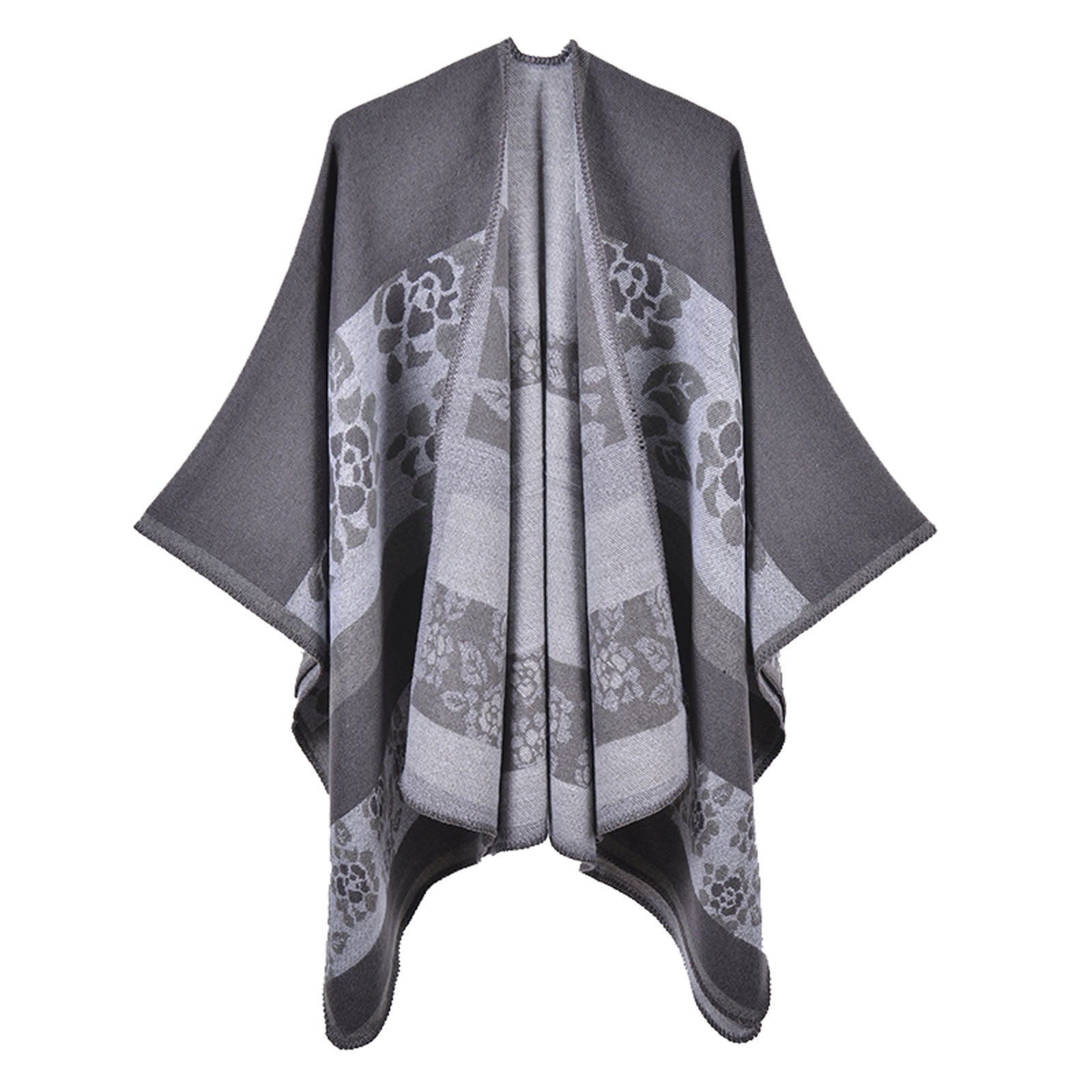 Yuelianxi Womens Travel Plaid Shawl Wraps Open Front Poncho Cape Warm ...
