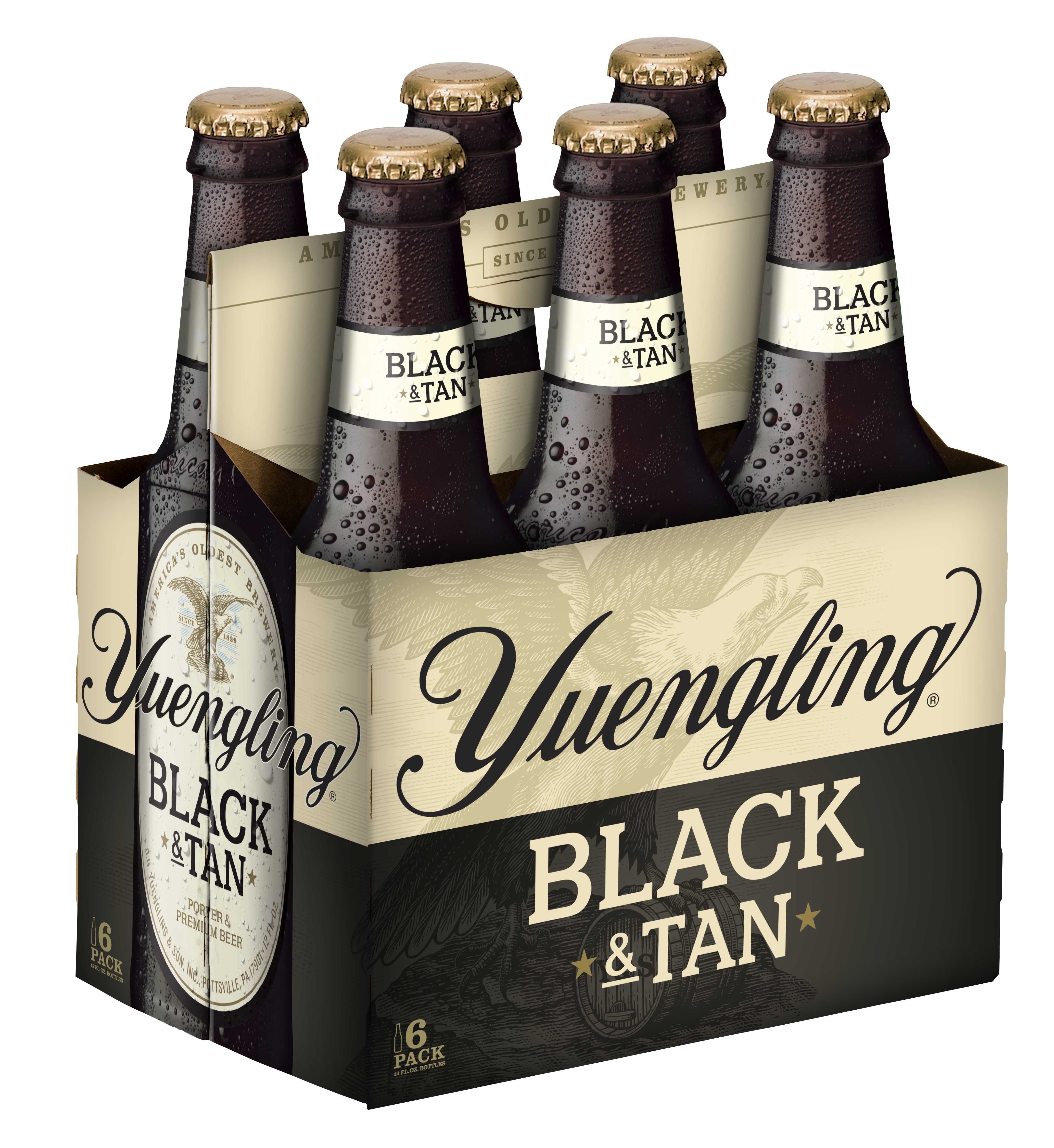 Yuengling Black & Tan Beer, 6 Pack Beer, 12 fl oz Glass Bottles, 4.6% ...