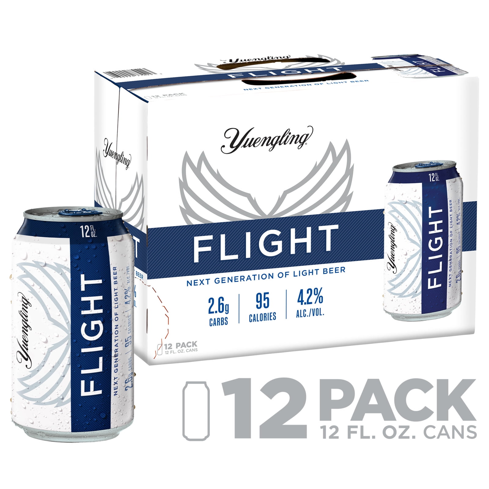 Yuengling FLIGHT Light Beer, 12 Pack Beer, 12 fl oz Aluminum Cans, 4.2% ...