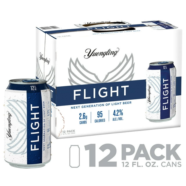 Yuengling FLIGHT Light Beer, 12 Pack Beer, 12 fl oz Aluminum Cans, 4.2% ...