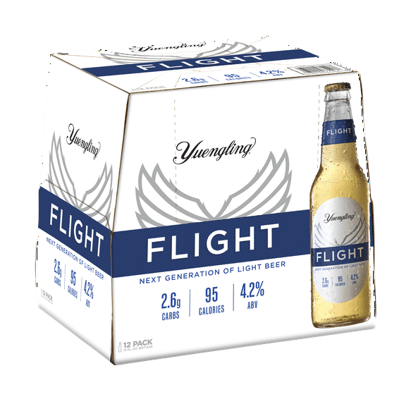 Yuengling FLIGHT Light Beer, 12 Pack Beer, 12 fl oz Glass Bottles, 4.2% ...