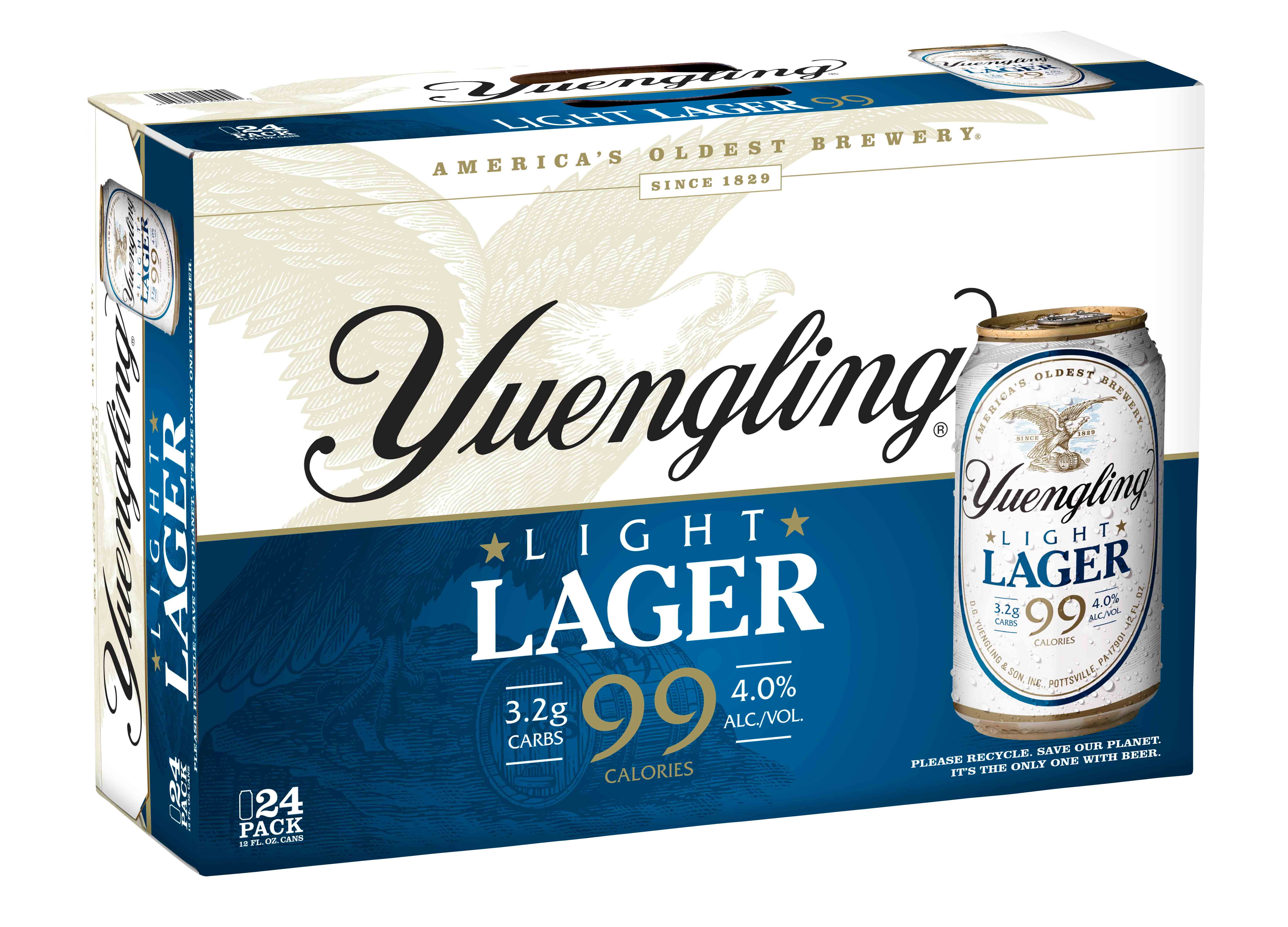 Yuengling Light Lager Beer, 24 Pack Beer, 12 fl oz Aluminum Cans, 4.0% ...