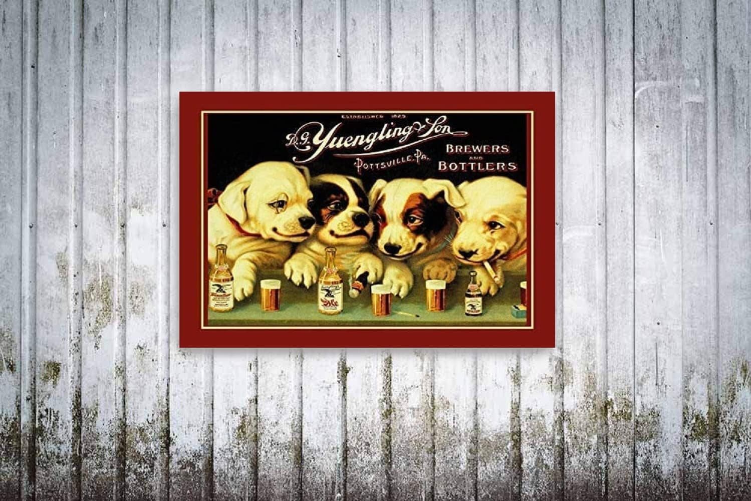 Yuengling & Son Ale and Dogs Vintage Look Custom Metal Signs Metal Tin ...