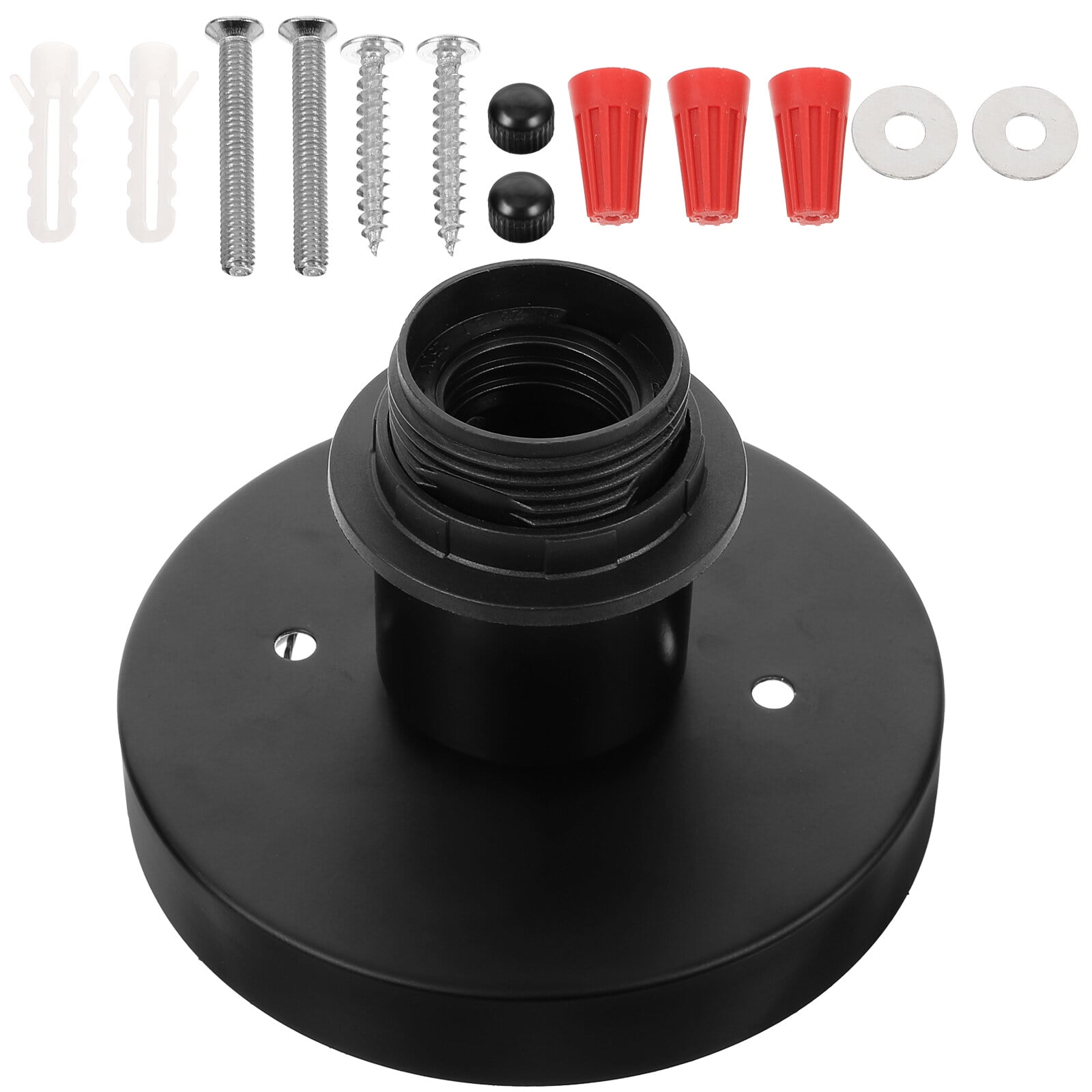 FESTFENDS Metal Bulb Holder Light Bulb Socket Metal Black 1Set ...