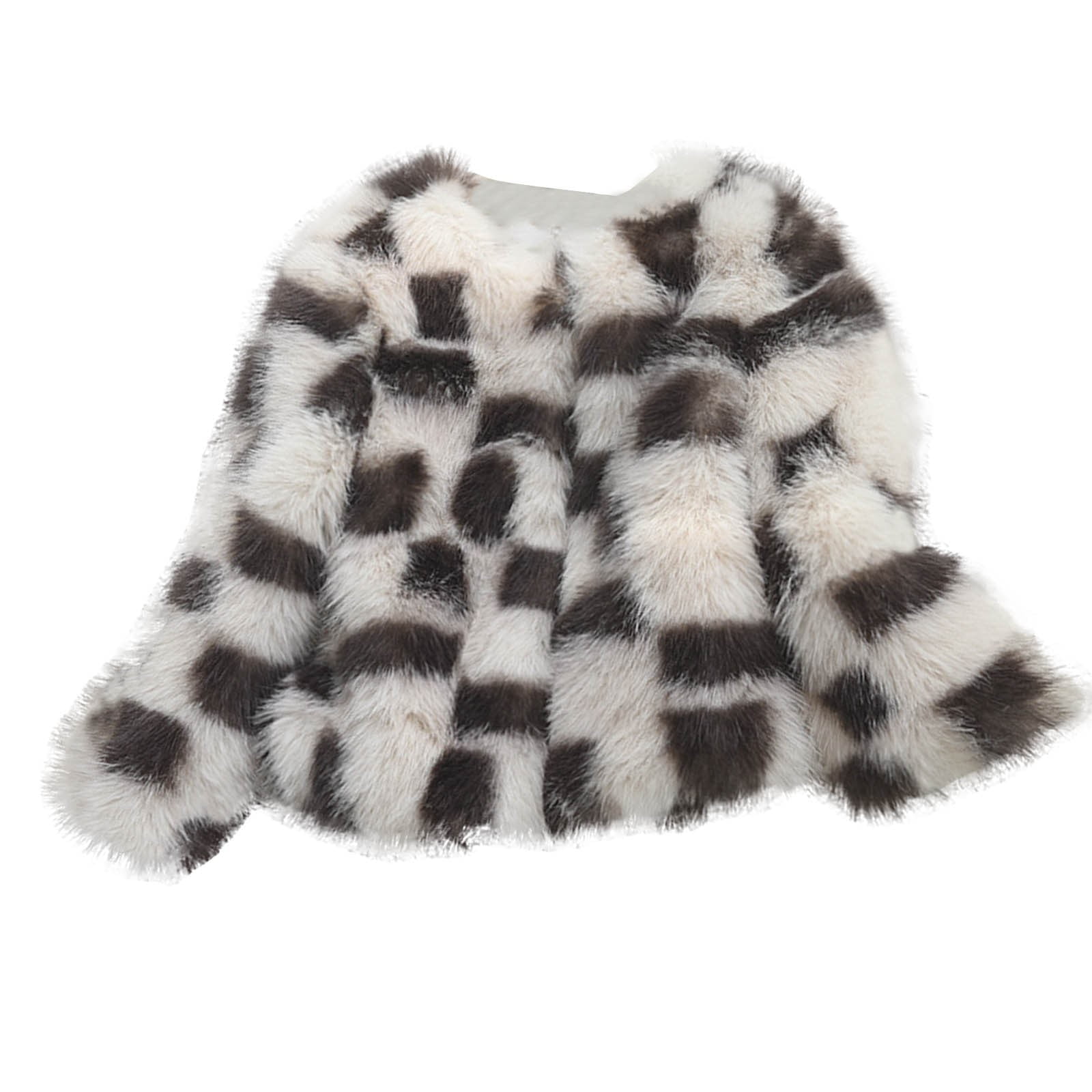 SwiftWear Girls Faux Fur Coat Kids Fall Winter Long Sleeve Fluffy ...