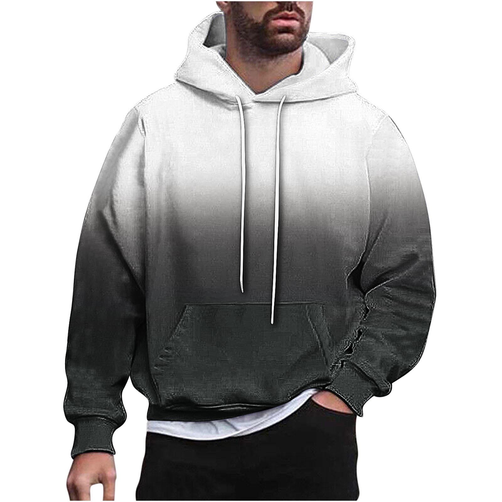 SwiftWear Gradient Color Hoodies for Men Casual Hooded Sweatshirts ...