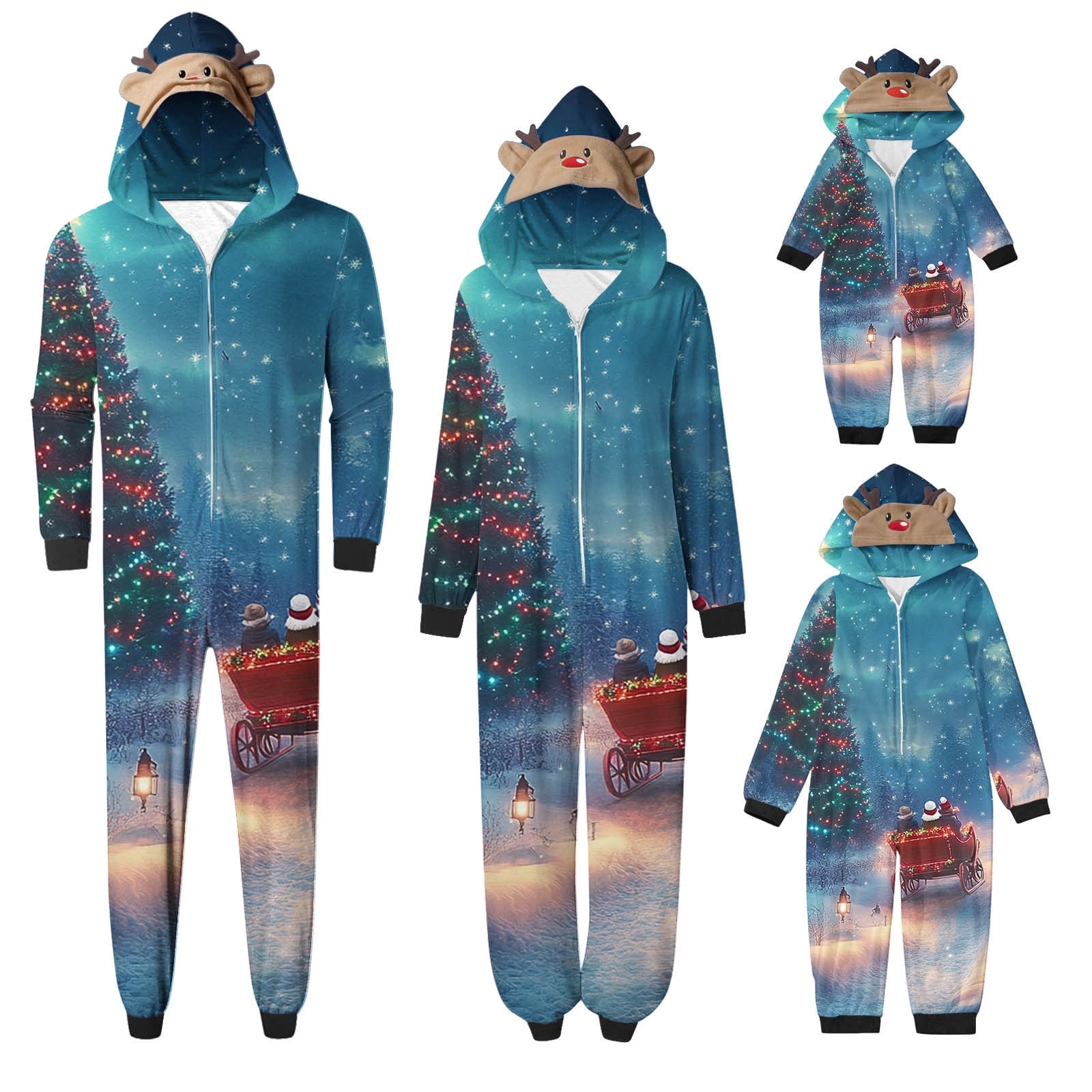 SwiftWear Onesie Christmas Family Matching Pajamas Adult Couples Men ...