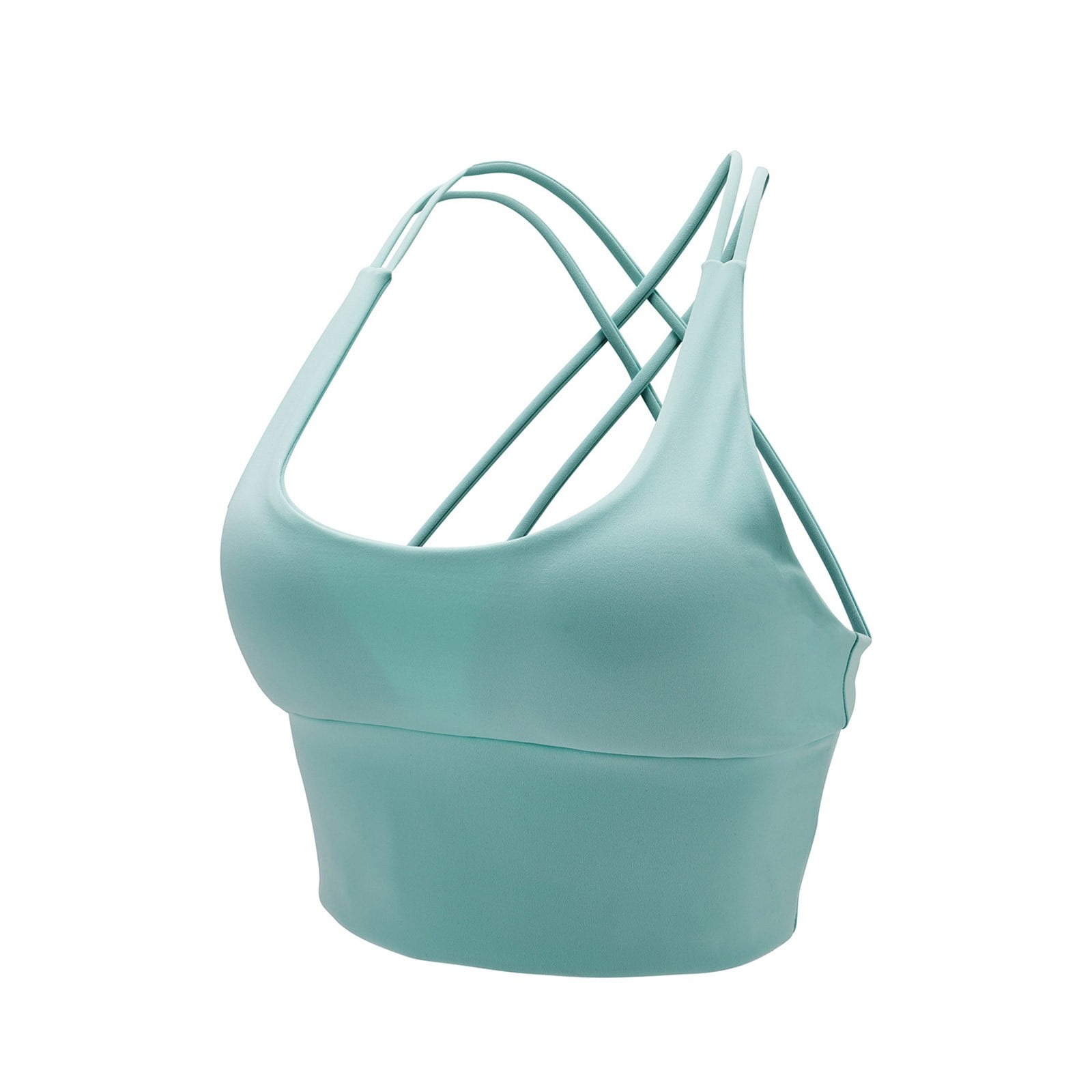 SwiftWear Strappy Women Sports Bra Scoop Neck Criss Cross Back Yoga Bra ...