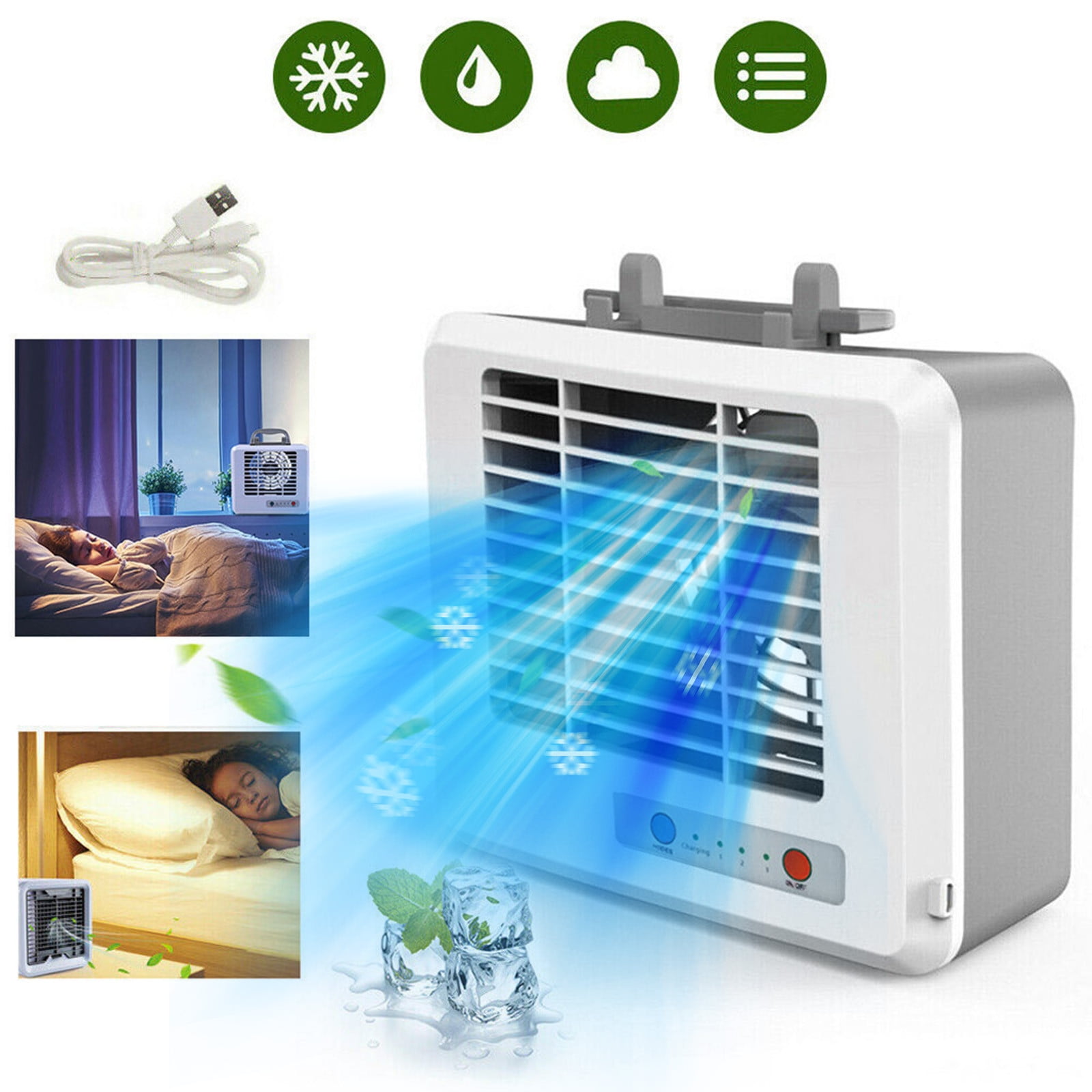 Yufenmy Air Conditioner for Bedroom Small Room Air Conditioner Battery ...
