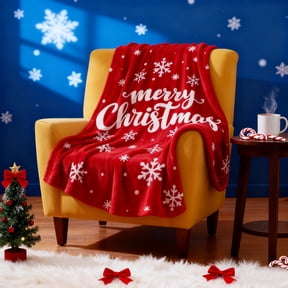Holiday Time Cozy Christmas Plush Gingerbread Throw Blanket, Standard ...