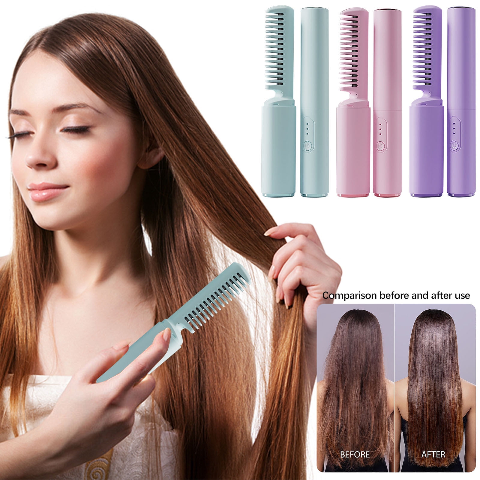 Yufenmy Clearance! Hair Straightener and Curler 2 In 1 Dual Voltage ...
