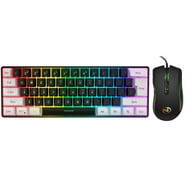 K61 UK Layout RGB 60% Gaming Keyboard Mouse Set Wired 62 Keys Mini ...