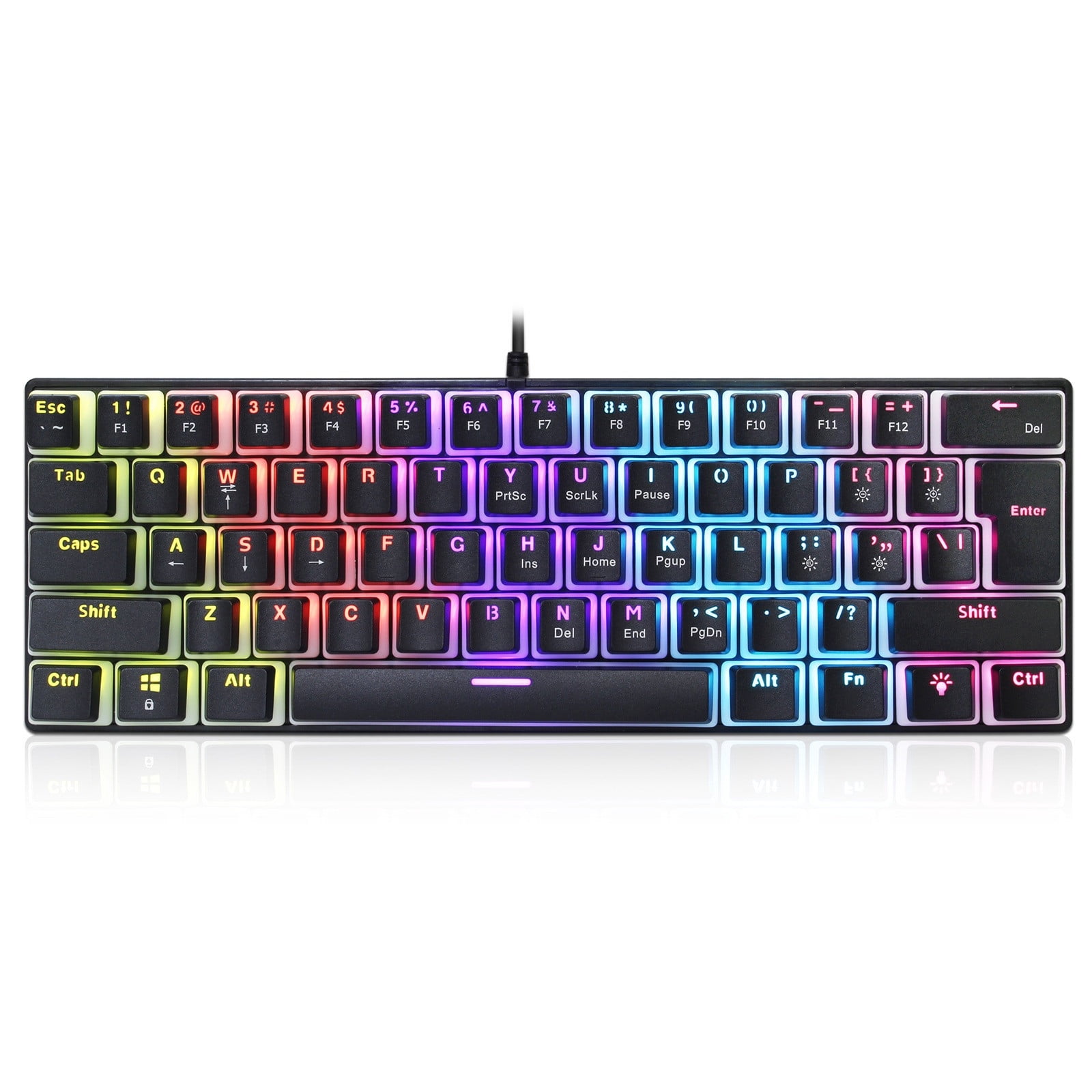 Yufenmy Tech Deals Computer Desktop Gaming Keyboard 61 Key Mechanical ...