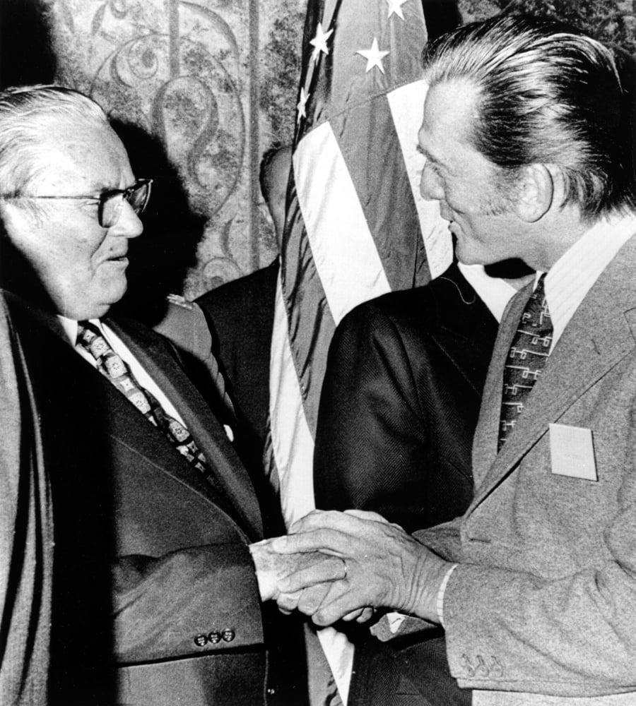 Yugoslavian President Josip Broz Tito Shakes Hands With Kirk Douglas At ...