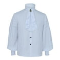 Yuhangmm Men Gothic Court Shirt Stand Long Puff Sleeve Blouse with Lace ...