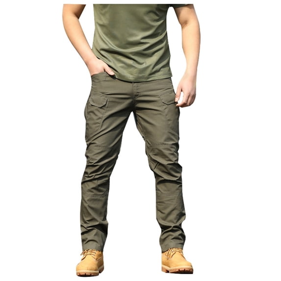 Yuhangmm Men's Cargo Trousers for Everyday Workwear Enhanced Comfort ...
