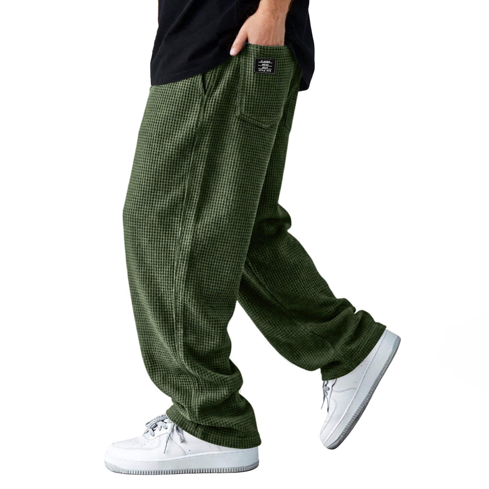 Yuhangmm Men's Casual Pants With Stretch Comfort Fit For Everyday Wear ...