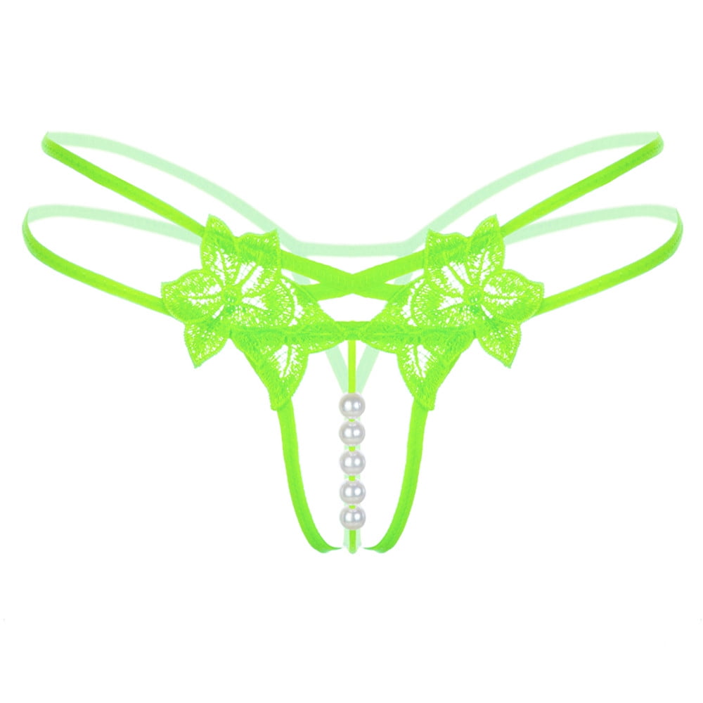 Yuhangmm Sexy Pendant Lady Pearl G String V-String Women Panties Low ...