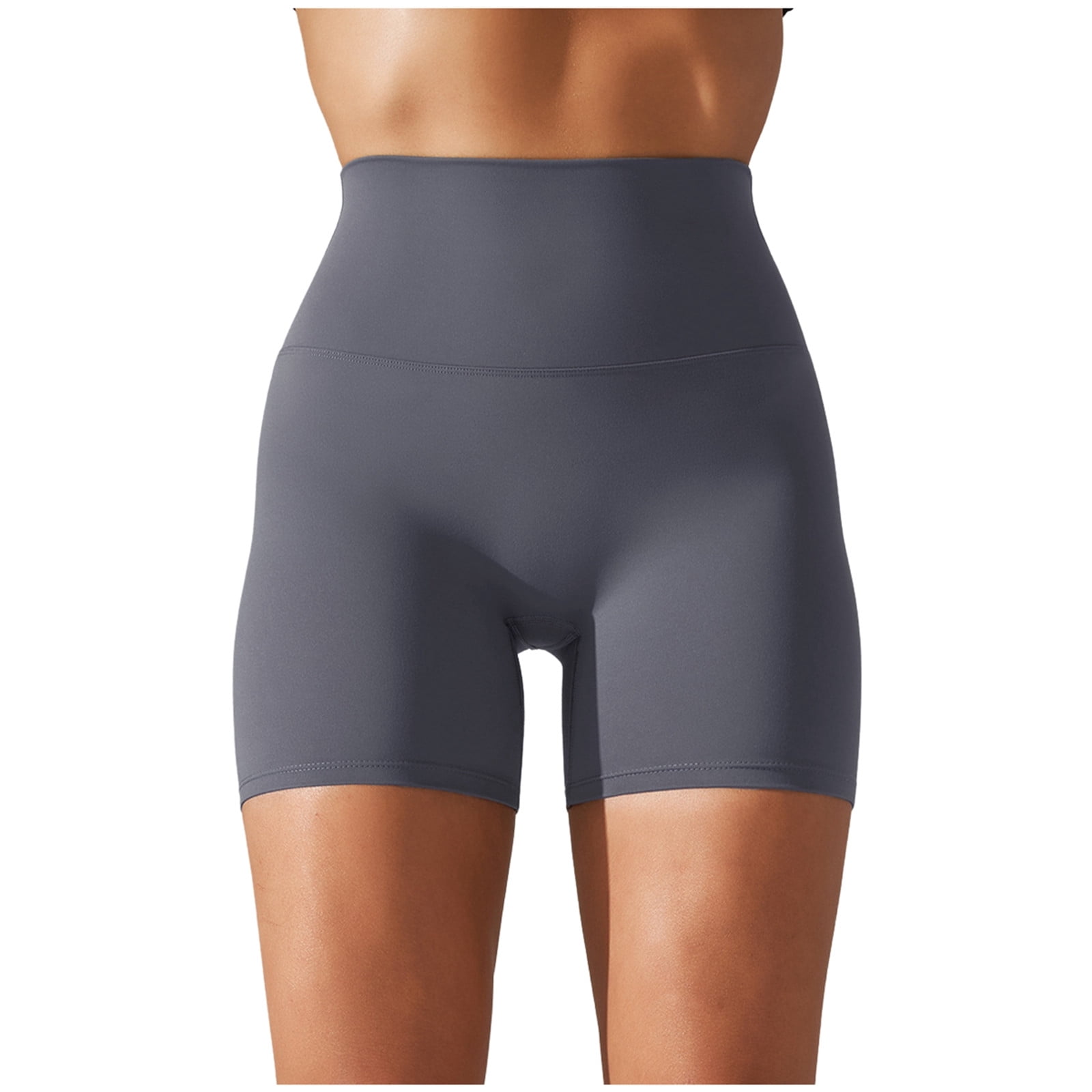 Yuhangmm Yoga Shorts for Women, Women's Double Brushed Yoga Shorts High ...