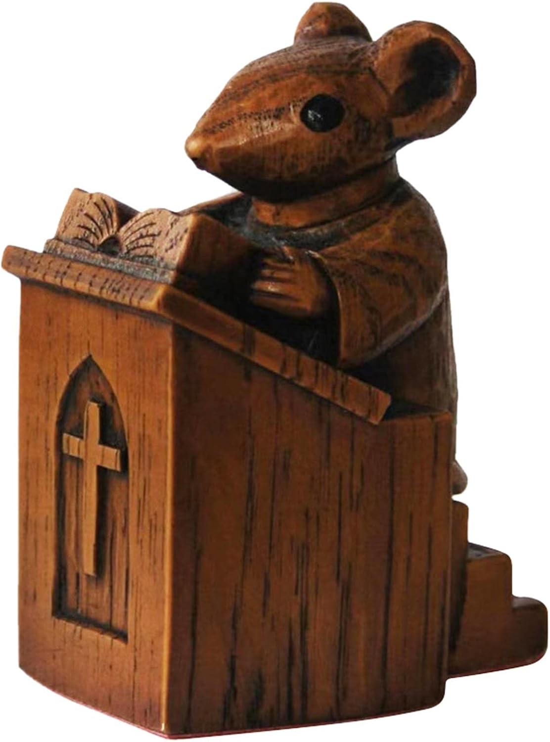 Yuhoo Church Mouse Statue, Wooden Church Mouse in The Pulpit ...