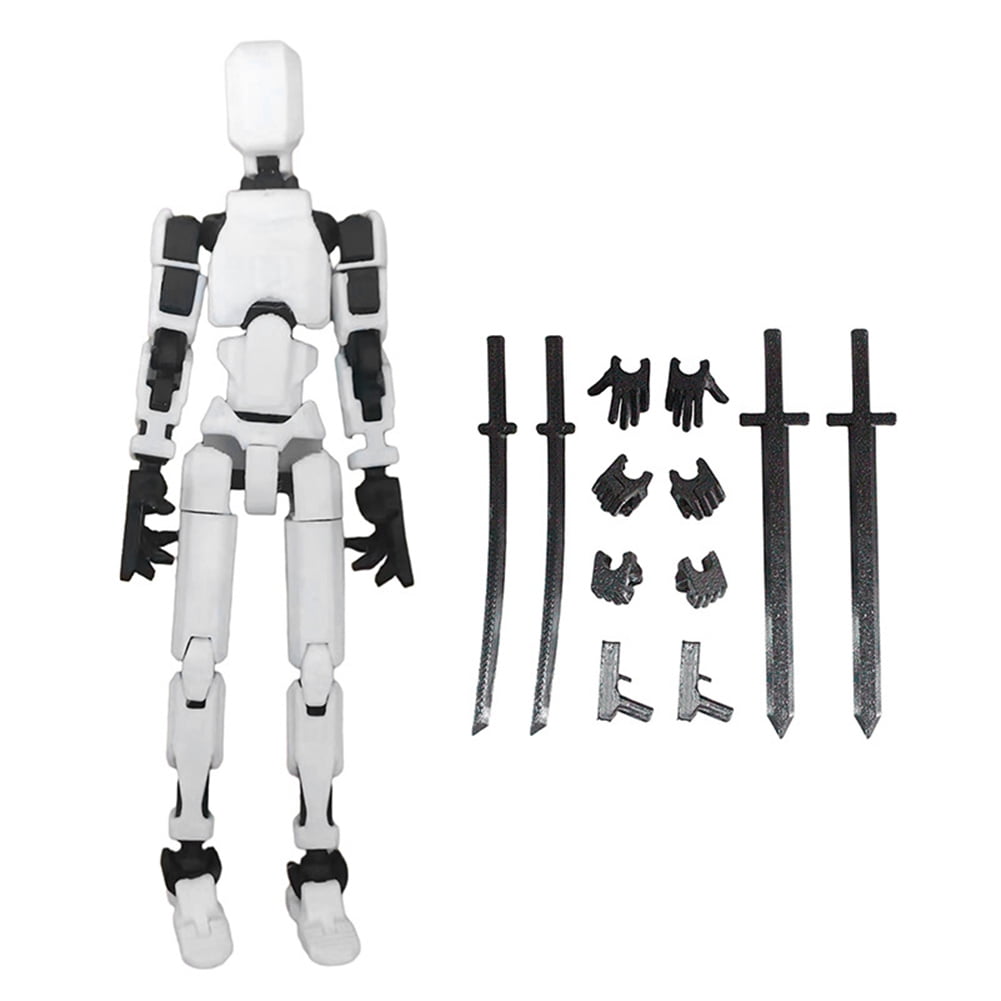 Yuhsdv 1 Set Multi-Jointed Movable Robot 3D Mannequin 13 Action Figure ...
