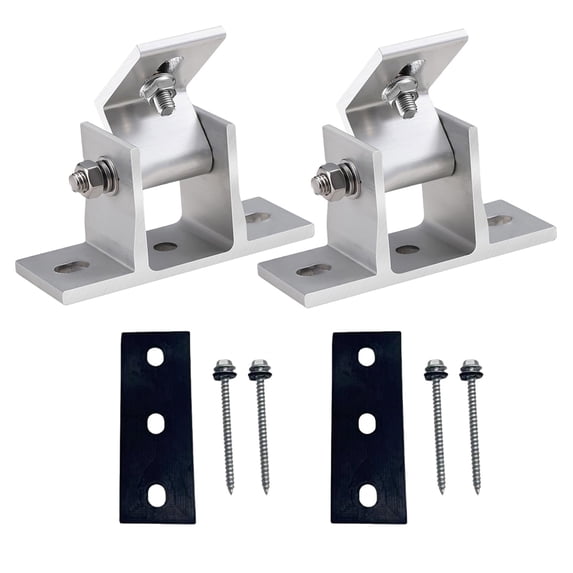 Yuhsdv 2 Pcs Adjustable Solar Panel Mounting Brackets with Tilt Legs 15 ...