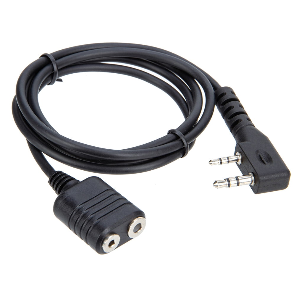 Yuhsdv 2-Pin K Type Walkie-Talkie Mic Headset Extension Cable for UV-5R ...