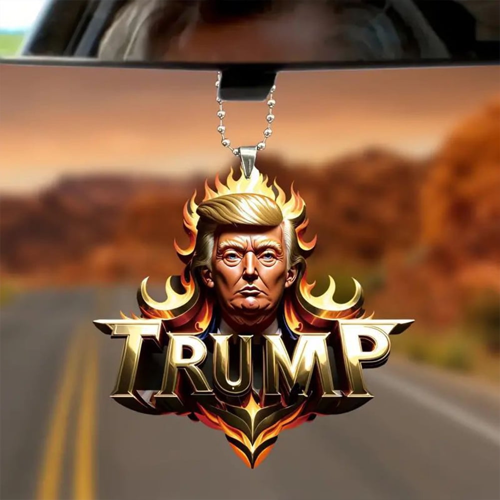 Yuhsdv Acrylic Funny Donald Trump Ornament Trump Presidential Pendant ...