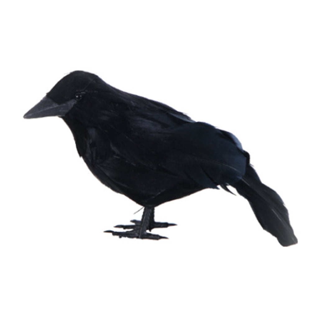 Yuhsdv Halloween Artificial Raven Crow Realistic DIY Birds Crafts Theme ...