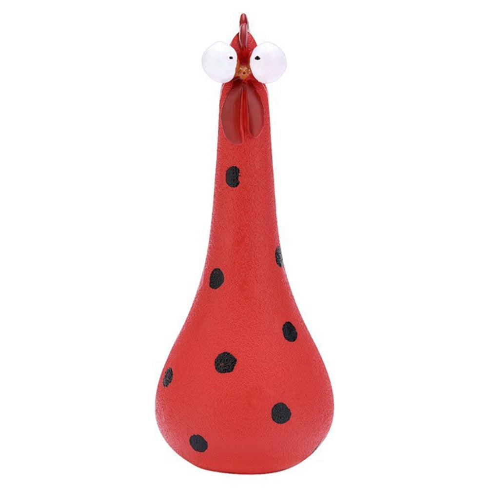 Yuhsdv Long Neck Easter Rooster Decor Chicken Statue Resin Rooster ...