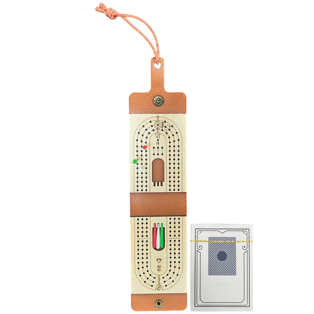 Yuhsdv Wooden Cribbage Board Game Set Fun Table Game 2-4 Player Games ...