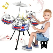 Best Choice Products 11-Piece Kids Drum Set with Stool, Drumsticks ...