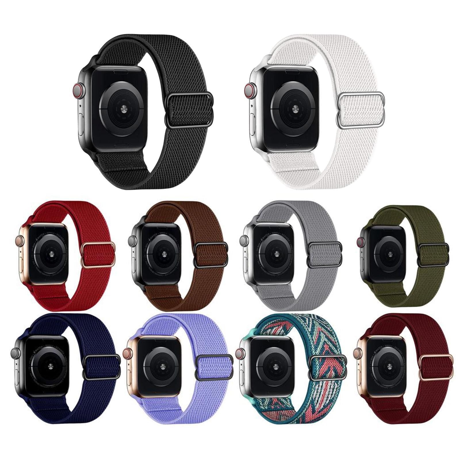YuiYuKa 10 Pack Stretchy Nylon Bands Compatible with Apple Watch Bands ...