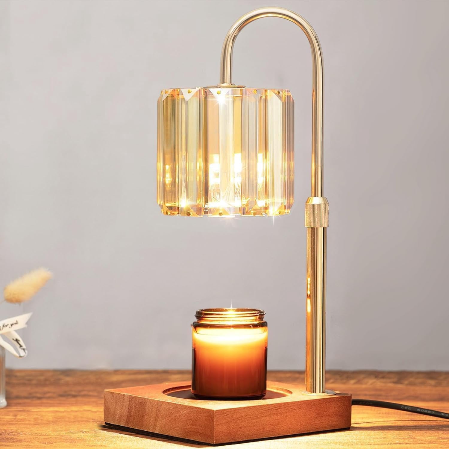 Yuichoy Candle Warmer Lamp with Timer, Dimmable Electric Candles Wamer ...