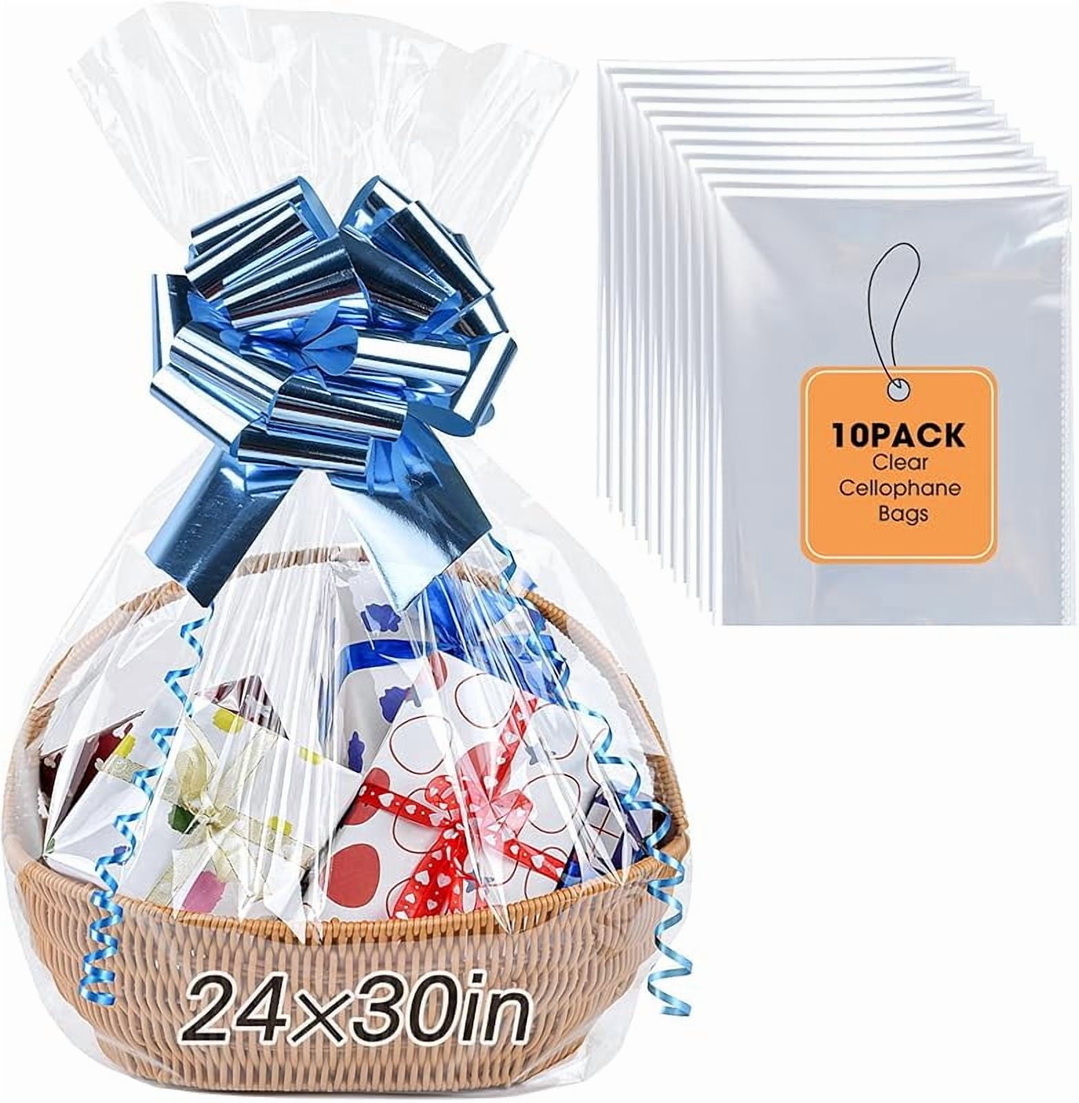 Yuiicaov 6PCS Extra Large Cellophane Bags, 30x40 Inches Clear ...