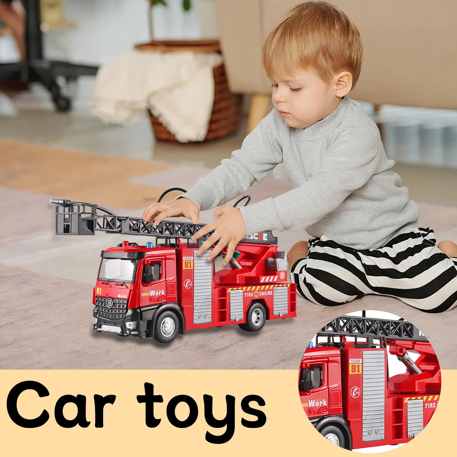 Yuioop Construction Vehicles Toys Sound and Light Effects, 8 Inch ...