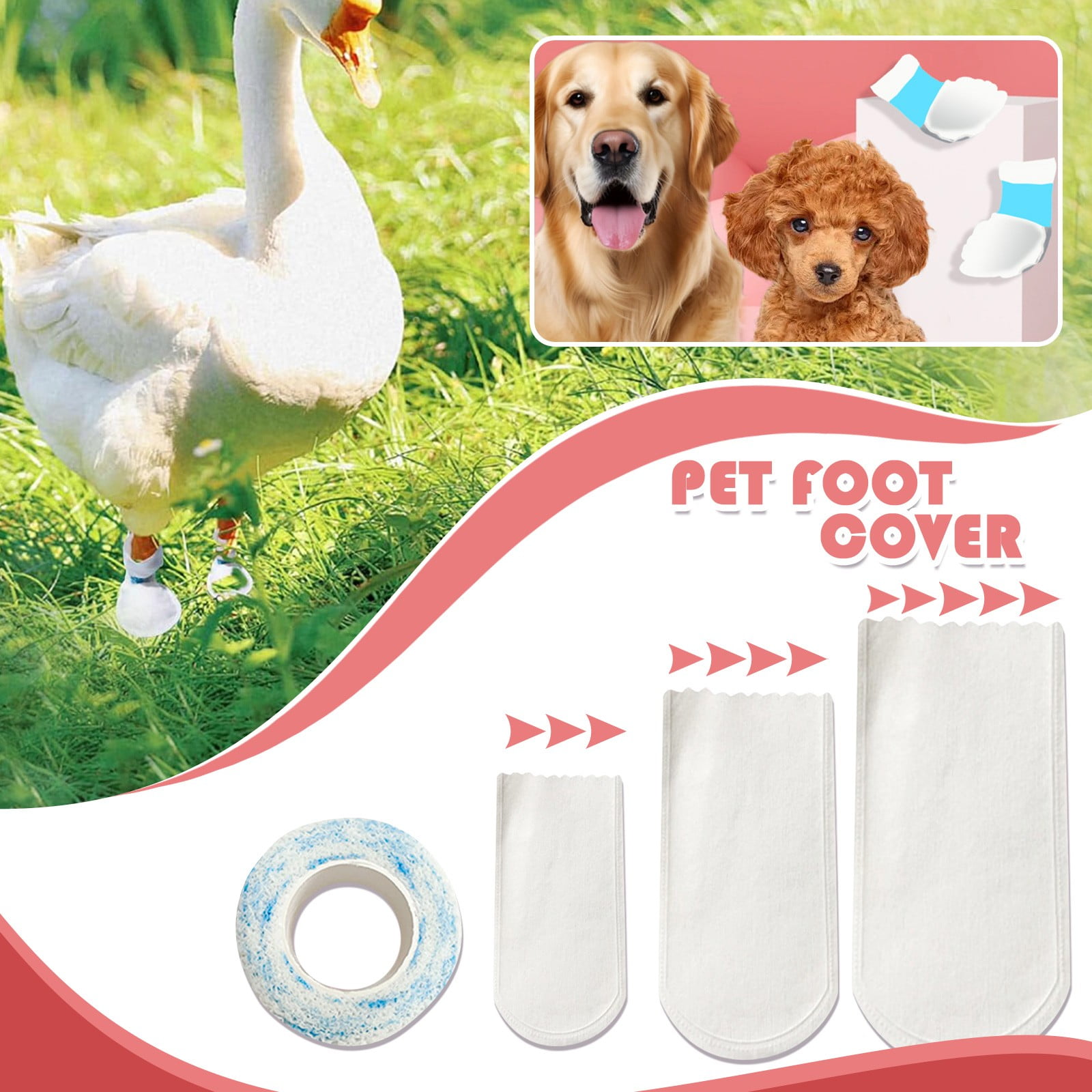 Yuioop Dog Paw Covers Disposable, Feet Covers for Pets 20 Disposable ...