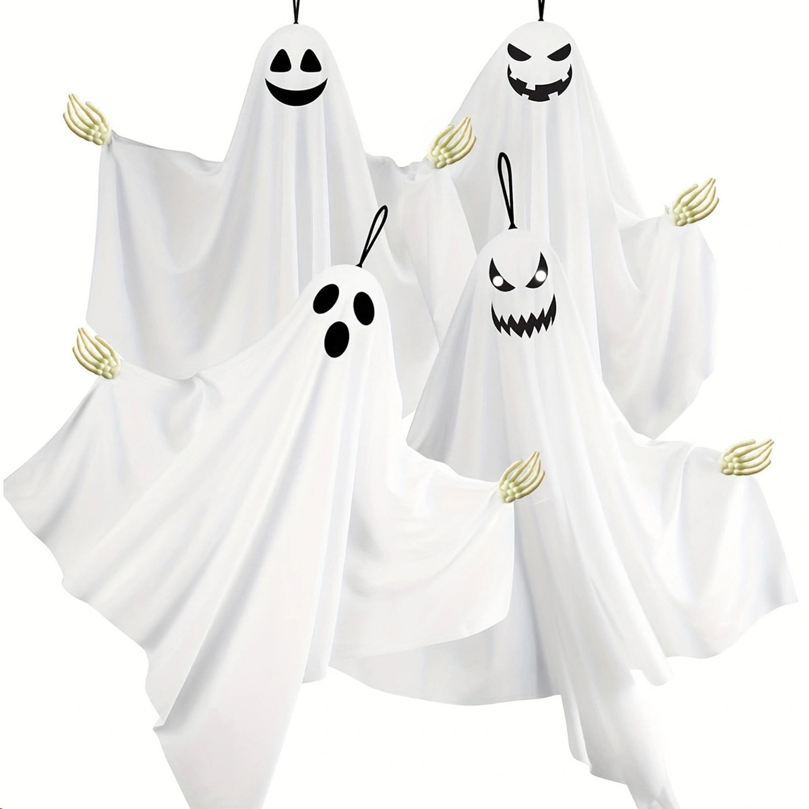 Yuioop Hanging Ghosts Halloween Decor Indoor Outdoor, Halloween ...