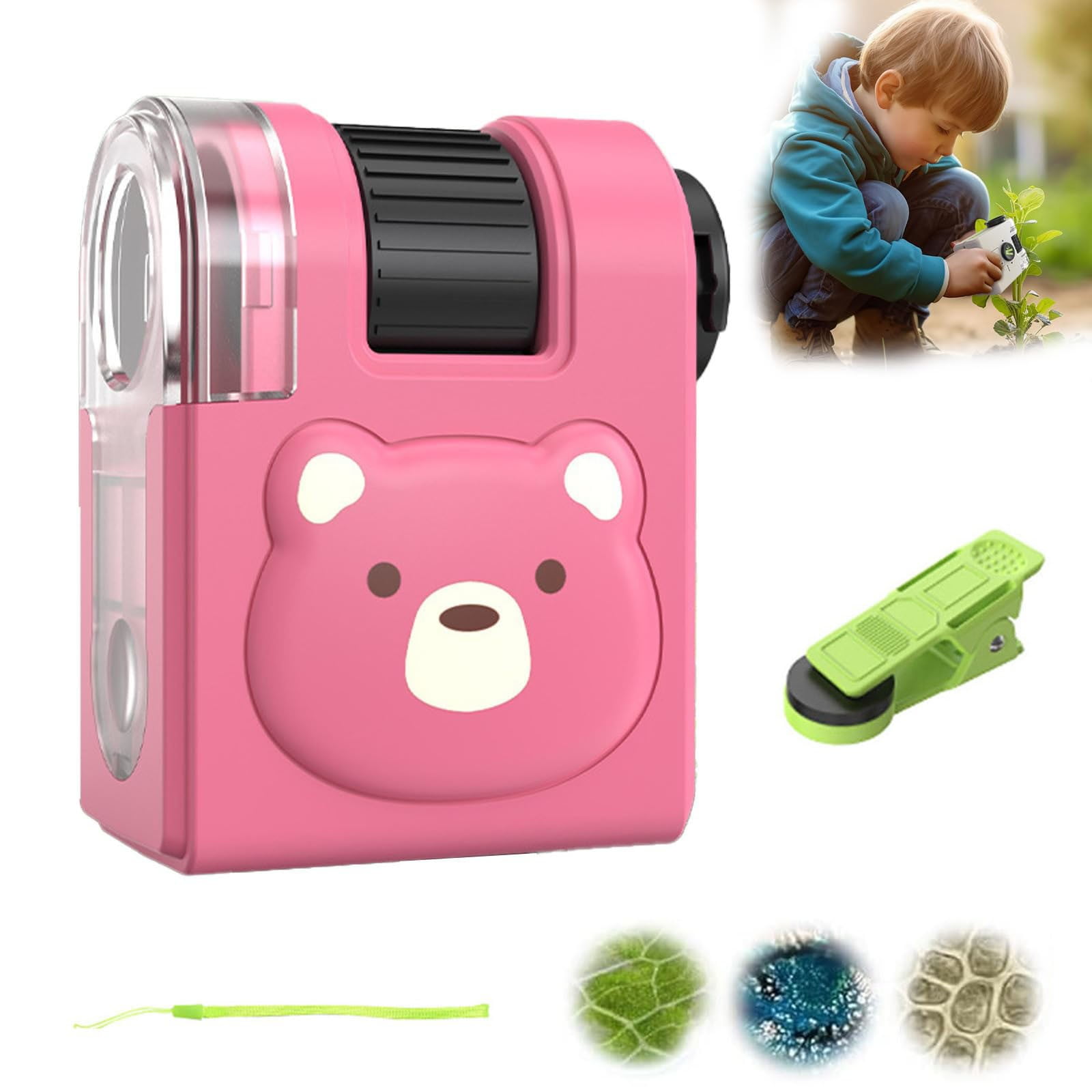 Yuioop Portable Microscope for Kids Handheld, Pocket Microscope for ...