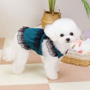 Plaid Dog Dress Harness & Leash Set, Adjustable Summer Apparel for ...