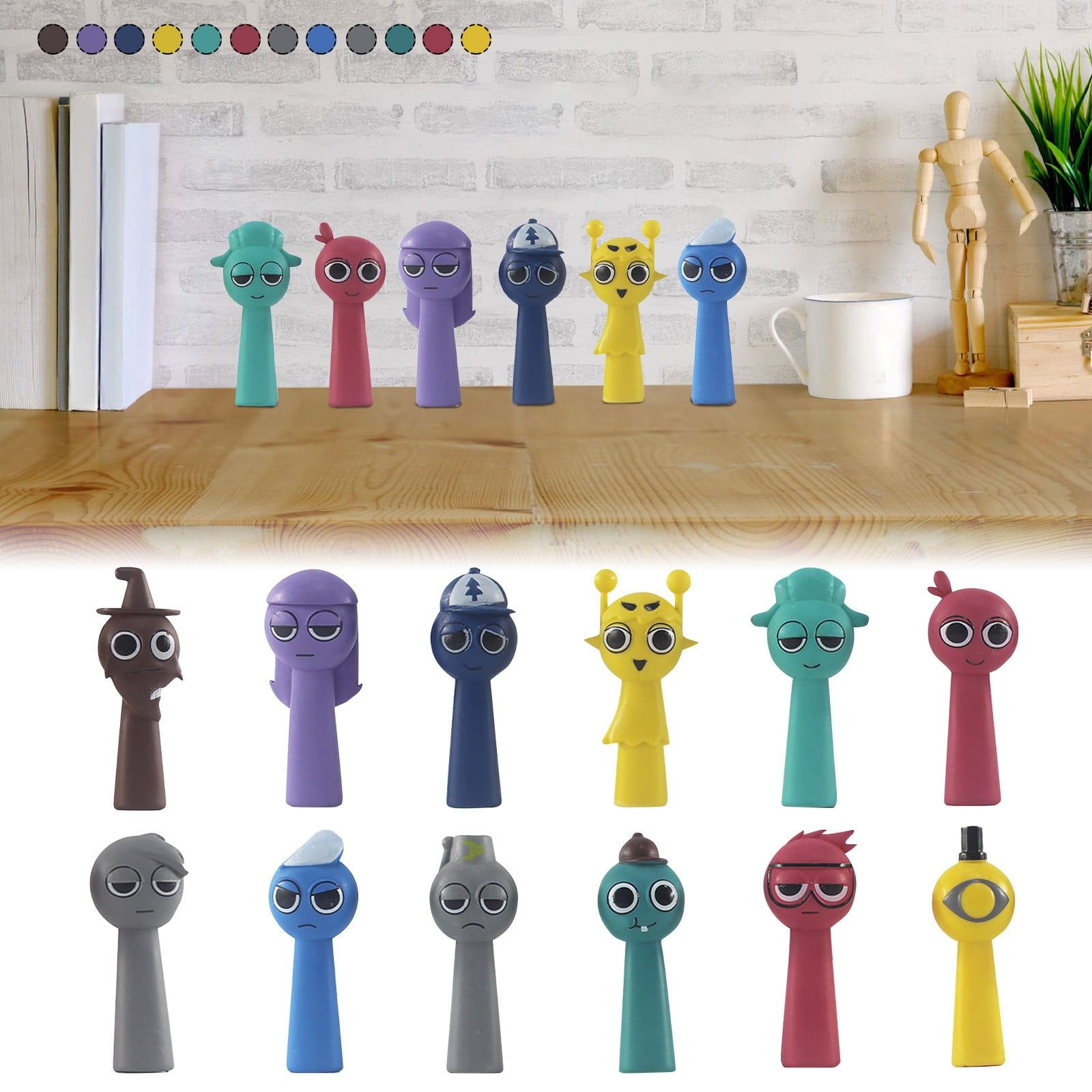 Yuioop Sprunki Action Figures Blind Box, Sprunki Mystery Box, 3 ...