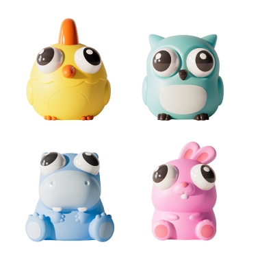 Yuioop Squishy Toy Eyes Pop Out 4PCS, Silicone Squishy Toy Animals Owl ...