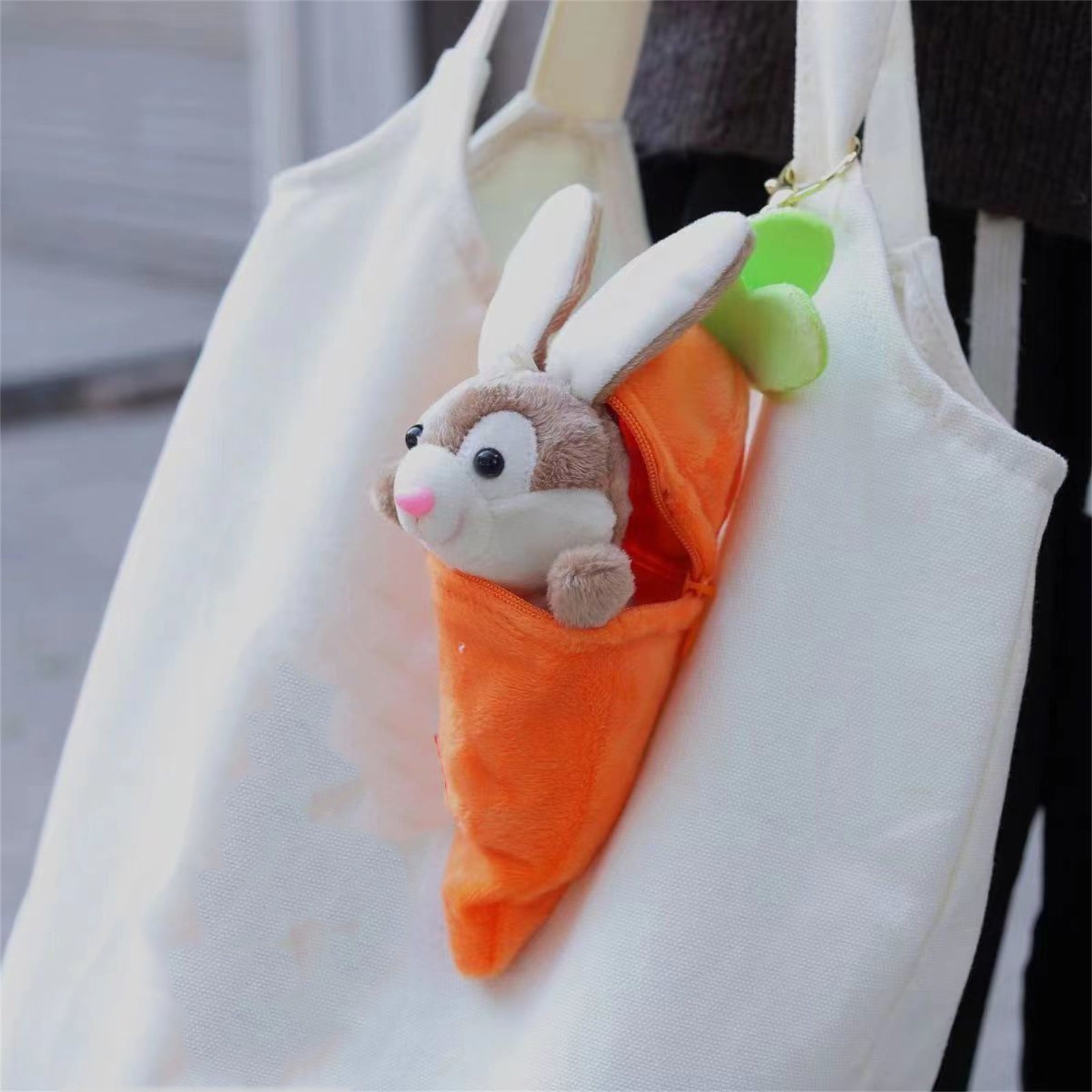 Yuioop Stuffed Bunny Carrot Plush Doll Toy, 6 Inch Bunny in Carrot ...